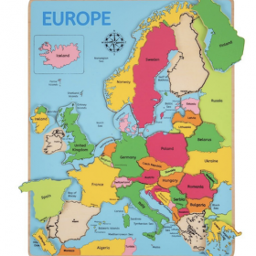 Bigjigs Europe Map Inset Jigsaw Puzzle - WordUnited