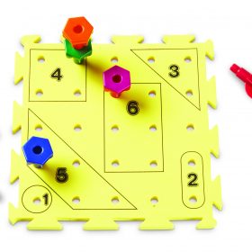 Learning Resources Rainbow Peg Play Activity Set (Pegs, Board and Laces ...