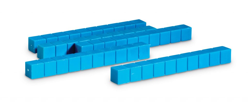 Learning Resources Grooved Plastic Base Ten Rods (Set of 50) - WordUnited