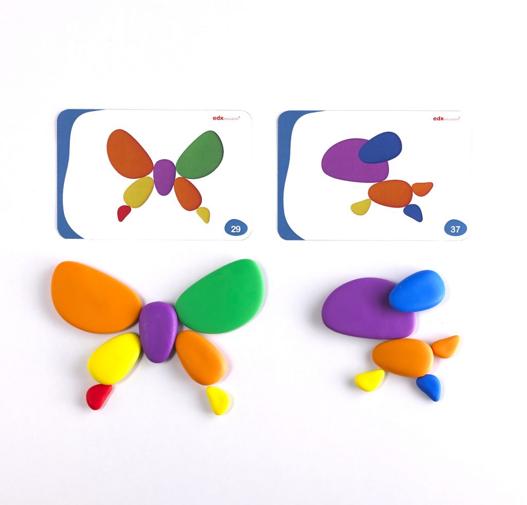 Edx Education Rainbow Pebbles with Activity Cards - WordUnited