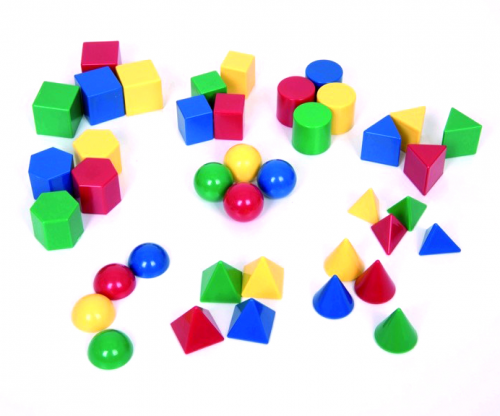 Edx Education Small Geometric Solids (Pack of 40 3D Shapes) - WordUnited