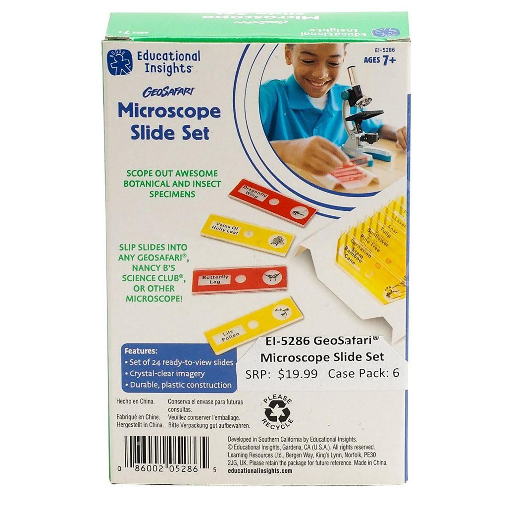 Learning Resources GeoSafari Prepared Microscope Slide Set (24 slides ...