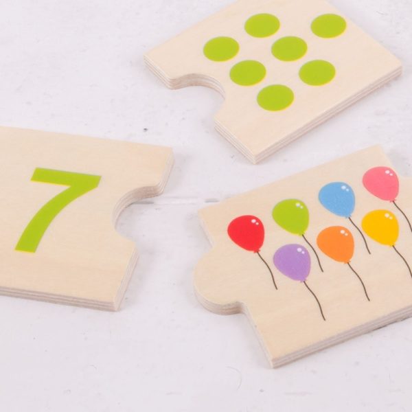 Bigjigs Number Tiles Puzzle - Learn to Count Jigsaw - WordUnited
