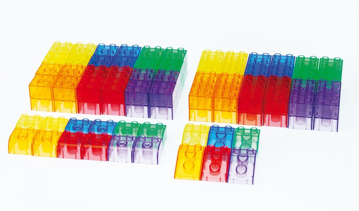 TickiT Translucent Module Blocks (90 Transparent Construction Bricks ...