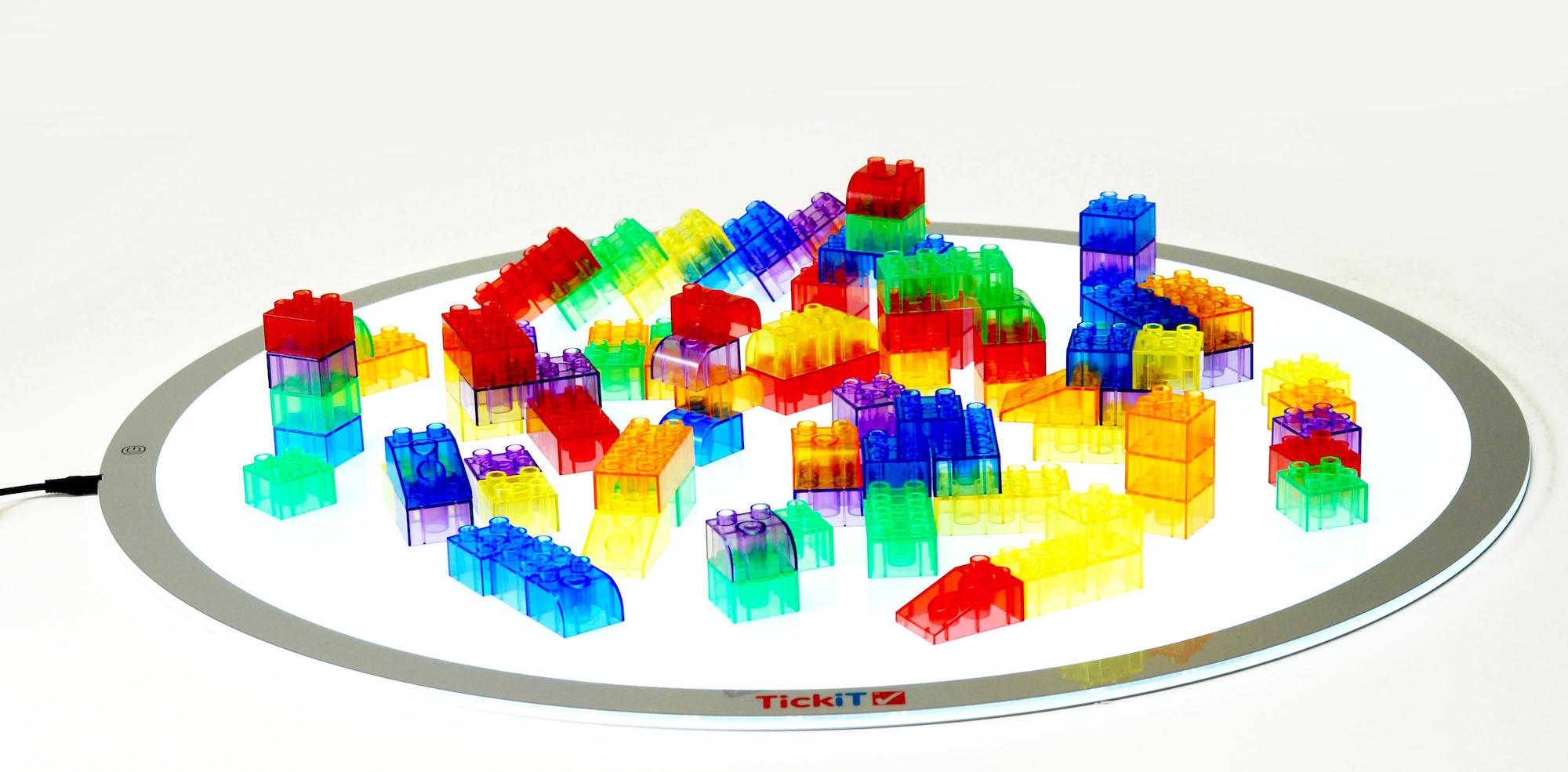 TickiT Translucent Module Blocks (90 Transparent Construction Bricks ...