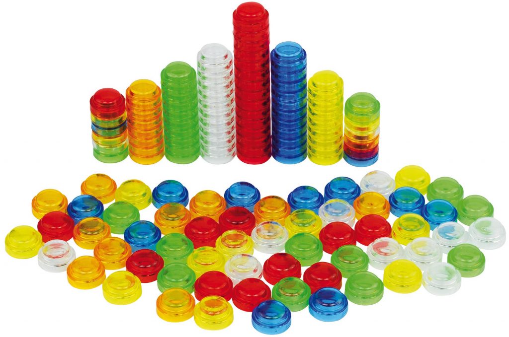TickiT Translucent Stackable Counters (500 Transparent Counting Pieces ...