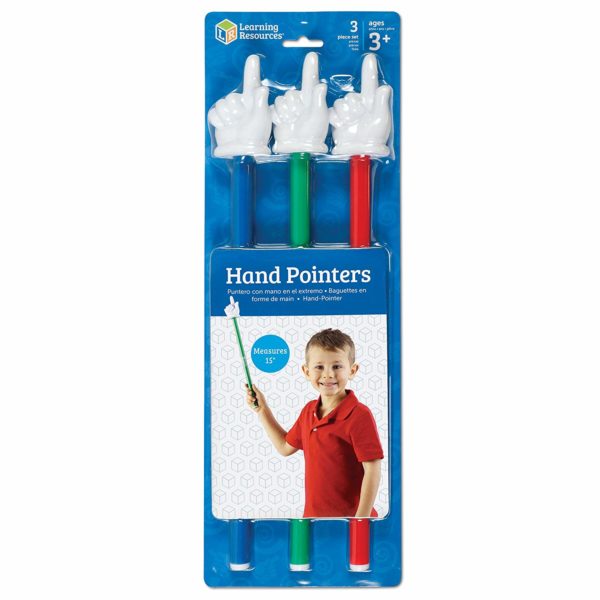 Learning Resources Student Hand Pointers (Set of 3 Pointing Sticks ...