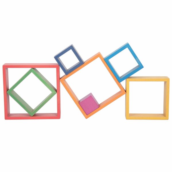 TickiT Wooden Rainbow Architect Squares Eco Toy (Nesting Puzzle ...