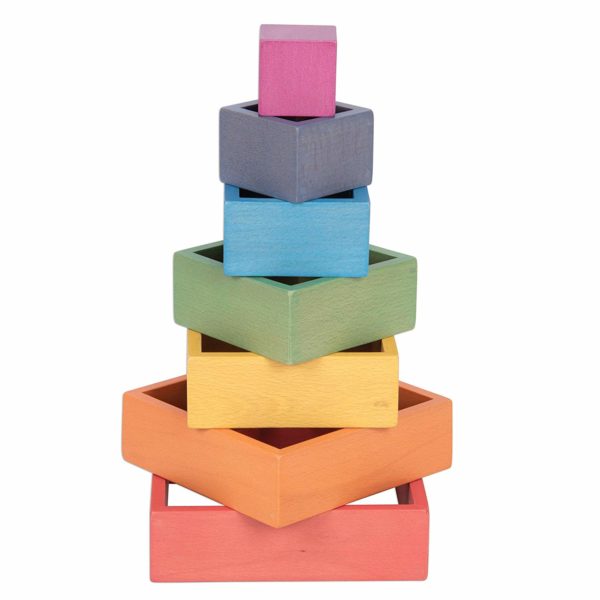 TickiT Wooden Rainbow Architect Squares Eco Toy (Nesting Puzzle ...